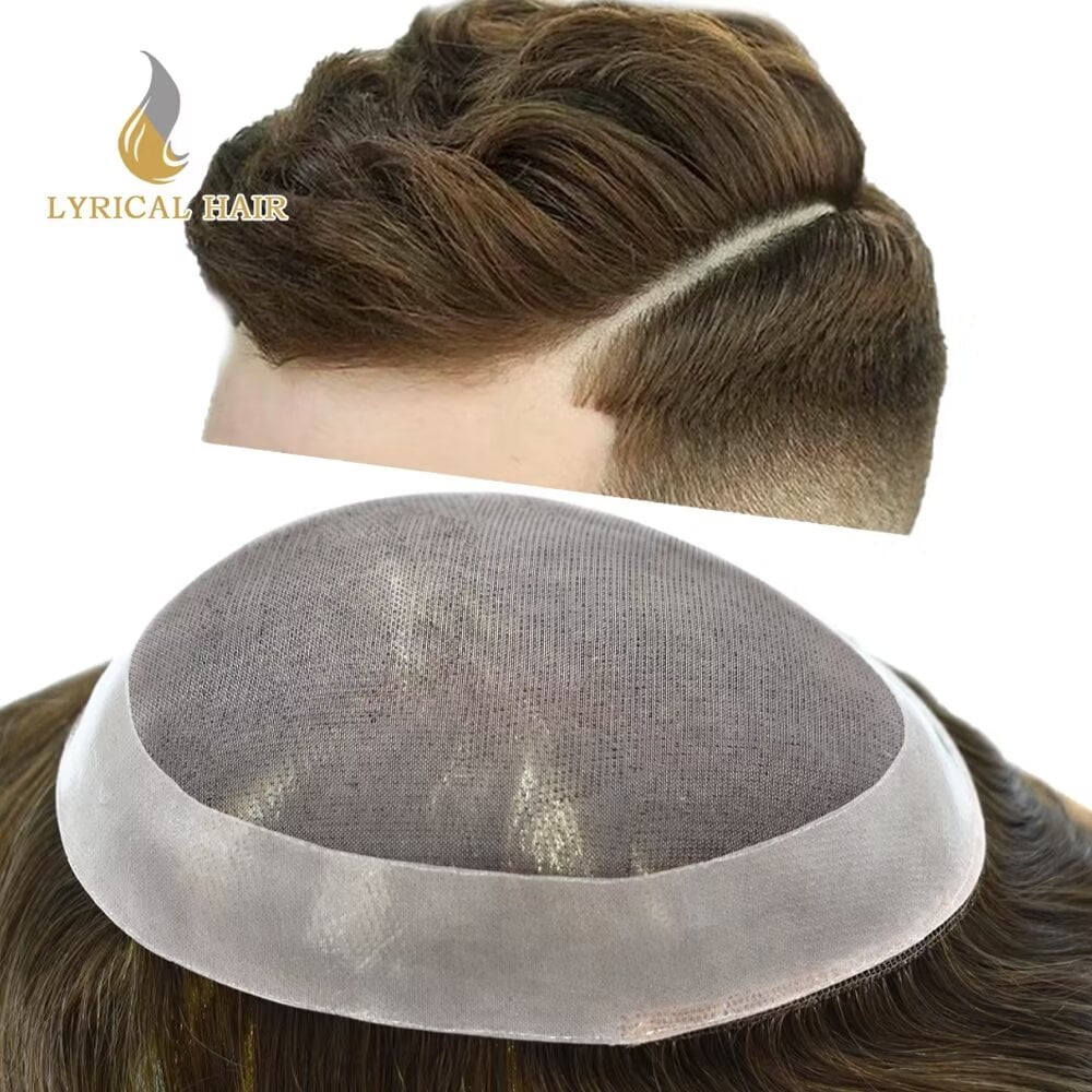 Lyricalhair Toupee for Men Fine Mono Mens Toupee Hairpieces Human Hair ...