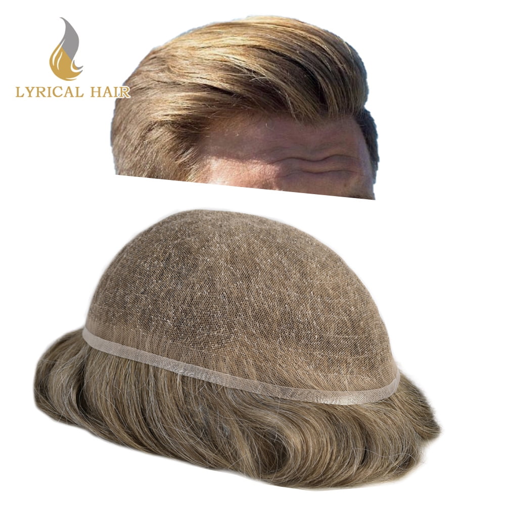 Lyricalhair Toupee for Men Full Lace Hairpieces Human Hair Replacement ...
