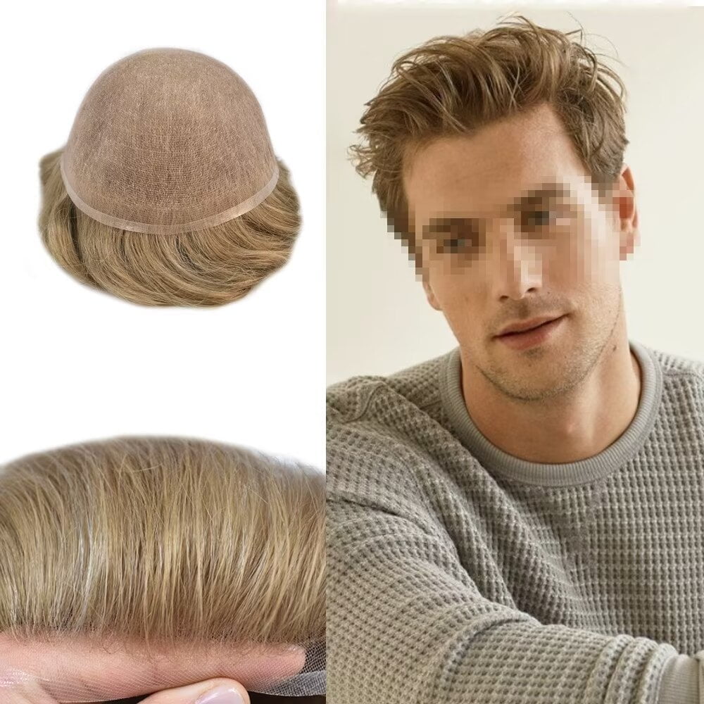 Lyricalhair Toupee for Men Full Lace Hairpieces Human Hair Replacement ...