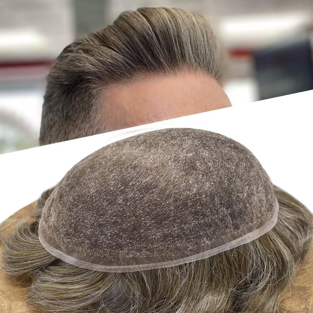 Lyricalhair Toupee for Men Full Lace Hairpieces Human Hair Replacement ...