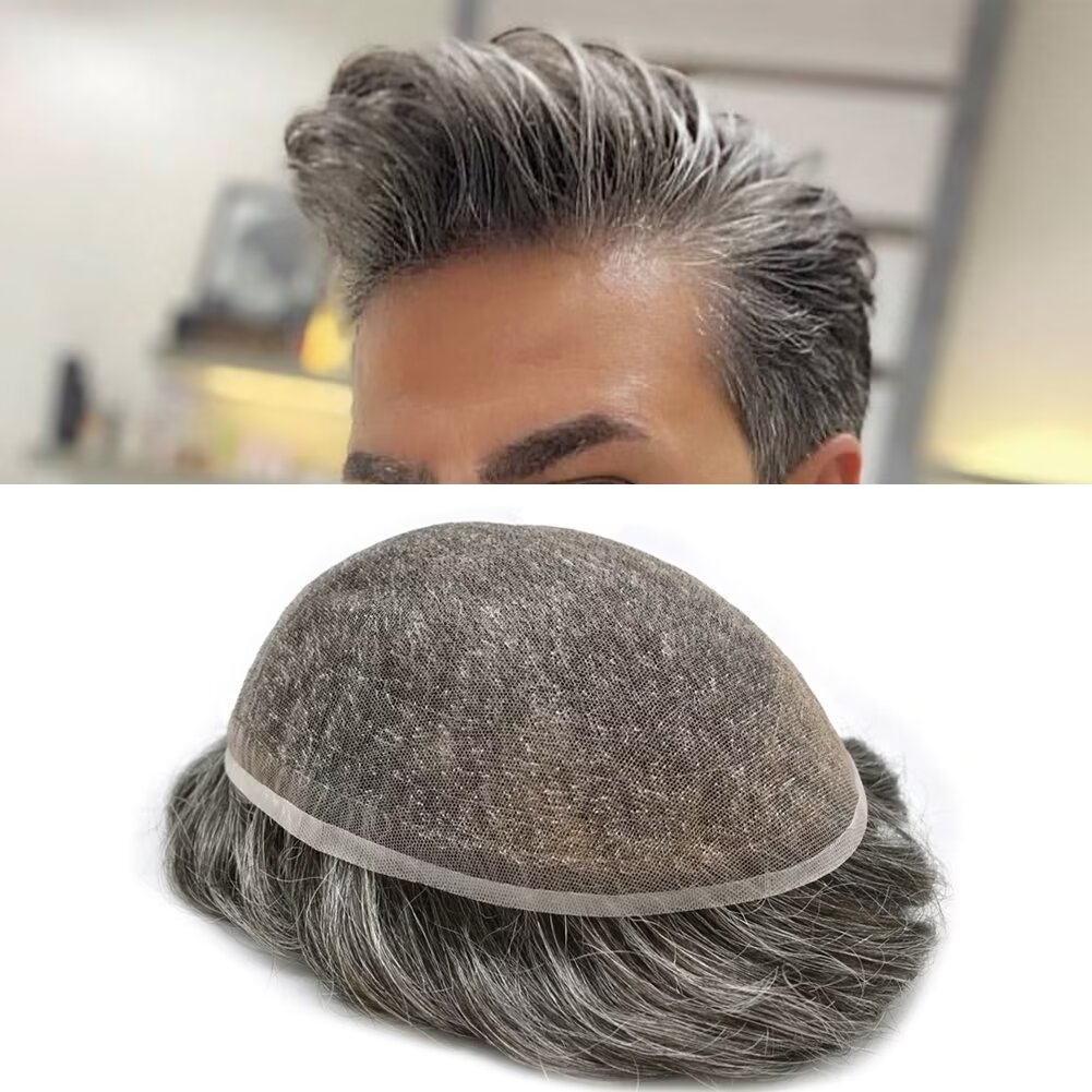 Lyricalhair Toupee for Men Full Lace Hairpieces Human Hair Replacement ...