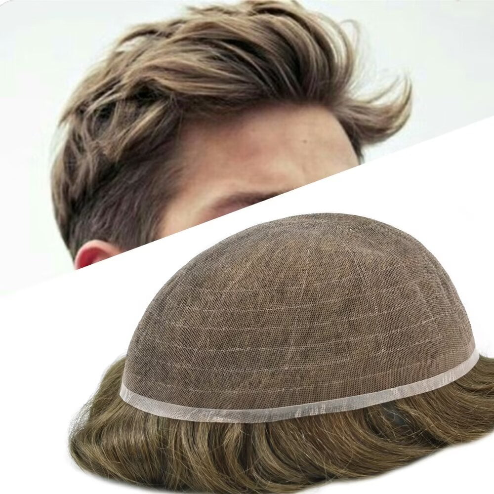 Lyricalhair Toupee for Men Full Lace Hairpieces Human Hair Replacement ...