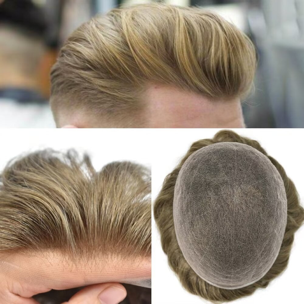 Lyricalhair Toupee for Men Full Lace Hairpieces Human Hair Replacement ...