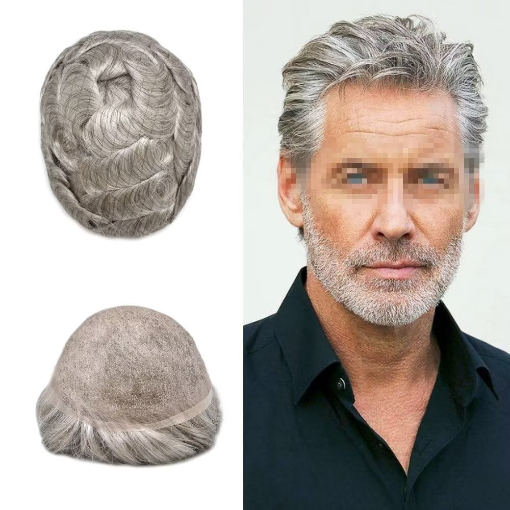 Lyricalhair Toupee for Men Full Lace Hairpieces Human Hair Replacement ...