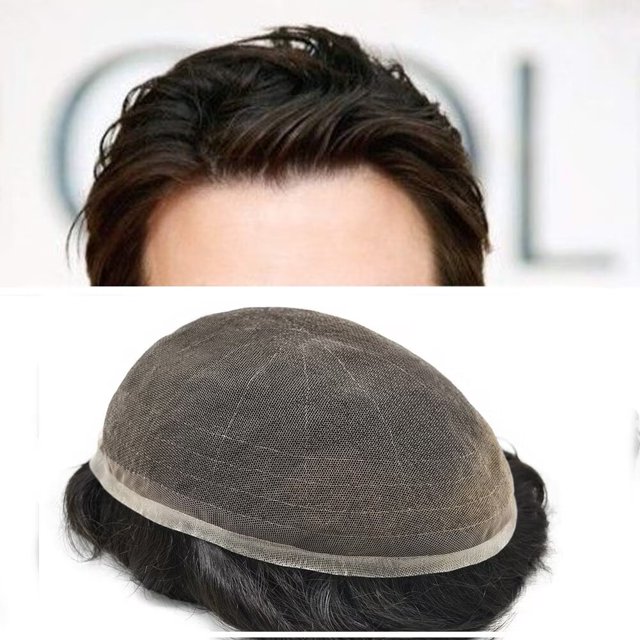 Lyricalhair Toupee for Men Full Lace Hairpieces Human Hair Replacement ...