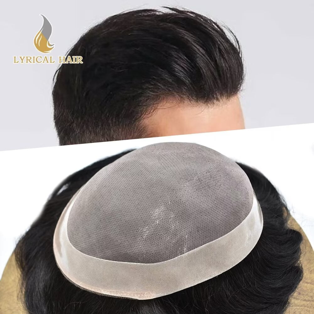 Lyricalhair Toupee for Men Fine Mono Mens Toupee Hairpieces Human Hair ...