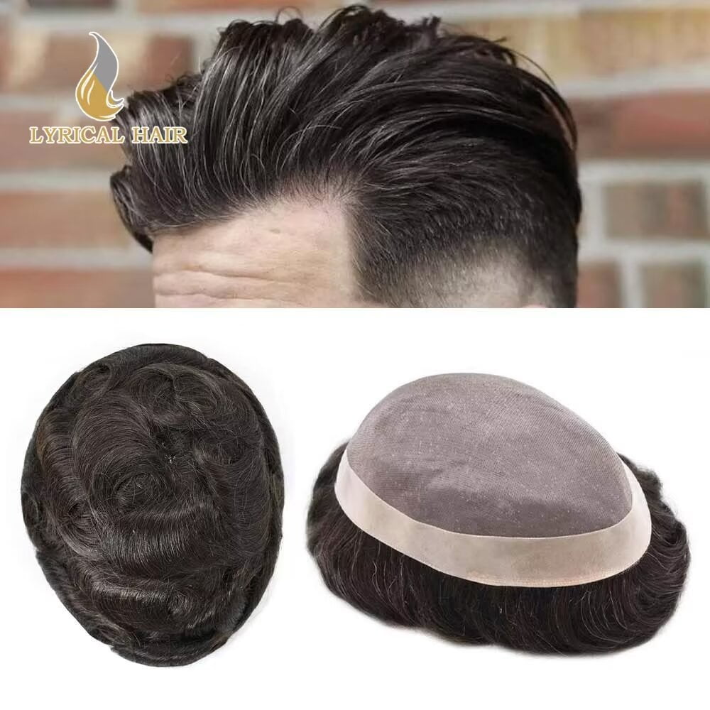 Lyricalhair Toupee for Men Fine Mono Mens Toupee Hairpieces Human Hair ...
