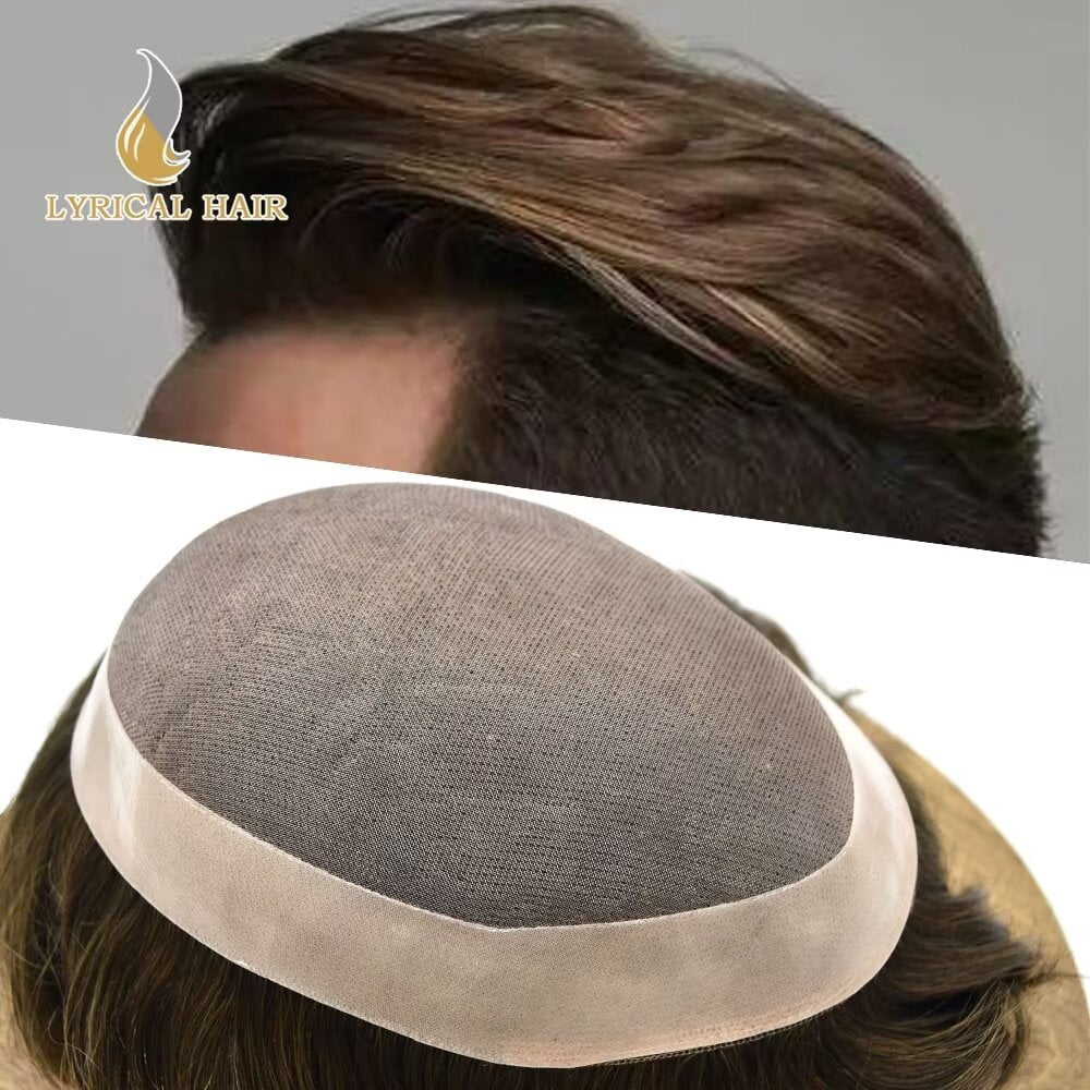 Lyricalhair Toupee for Men Fine Mono Mens Toupee Hairpieces Human Hair ...