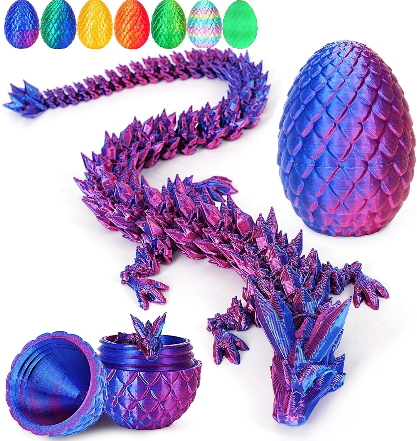 Lysliv 3D Printed Dragon Egg,Dragon Eggs with Dragon Inside,Crystal ...
