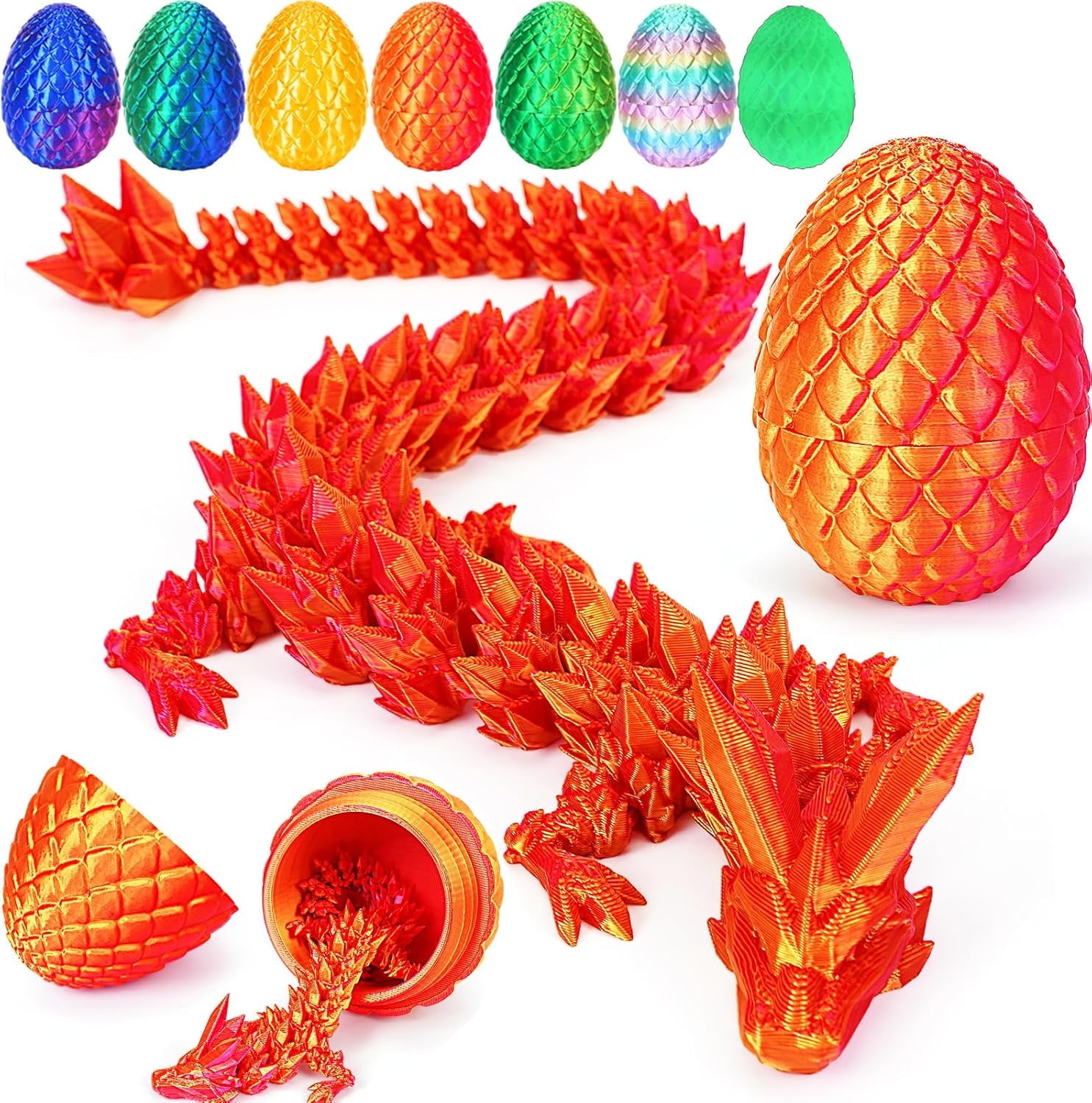 Lysliv 3D Printed Dragon Egg,Dragon Eggs with Dragon Inside,Crystal ...