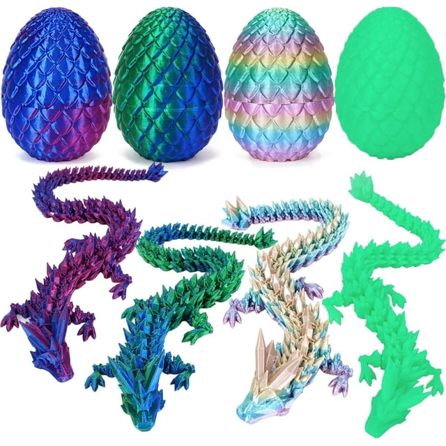 Lysliv 3D Printed Dragon Egg,Dragon Eggs with Dragon Inside,Crystal ...