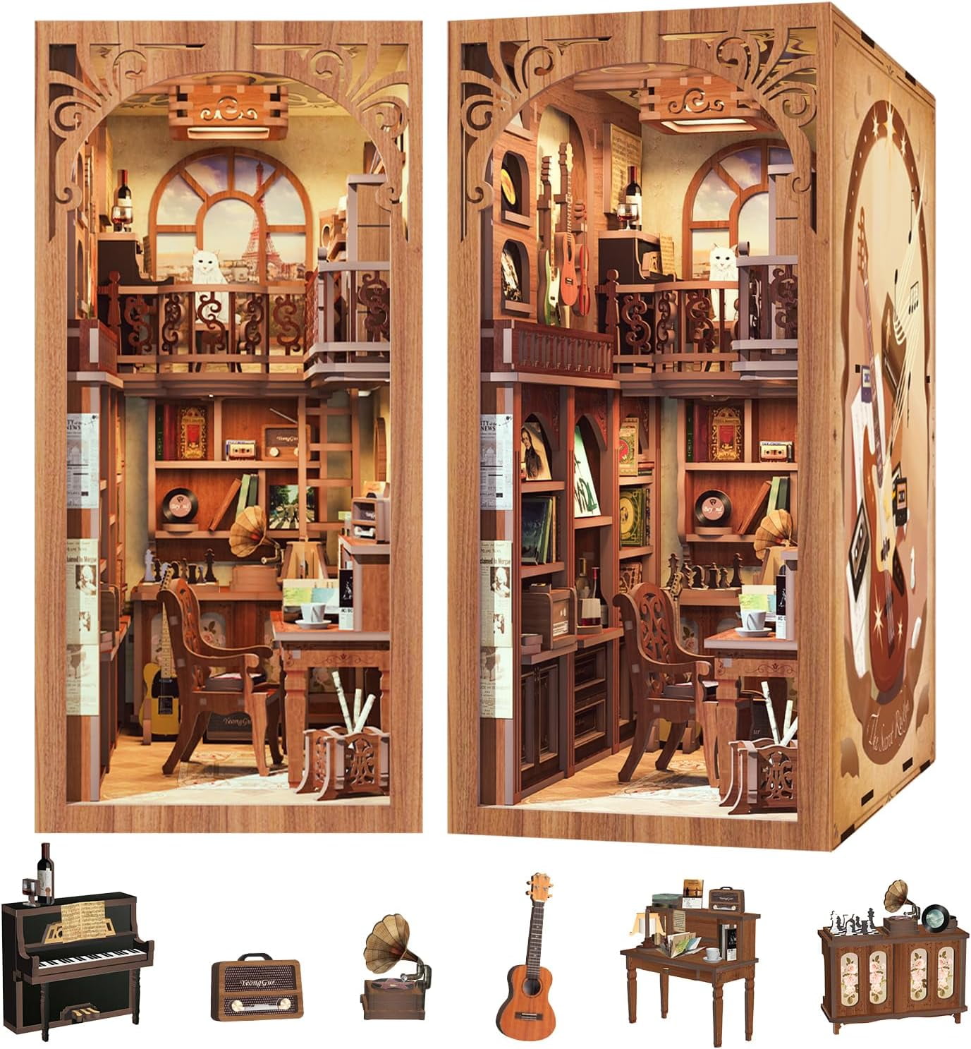 Lysliv Book Nook Kit - DIY Miniature House Kit for Adults and Beginners ...