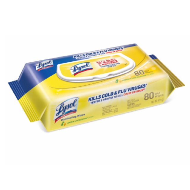 Lysol Disinfecting Wipes, 80 Count - Kills 99.9% of Viruses & Bacteria - Walmart.com