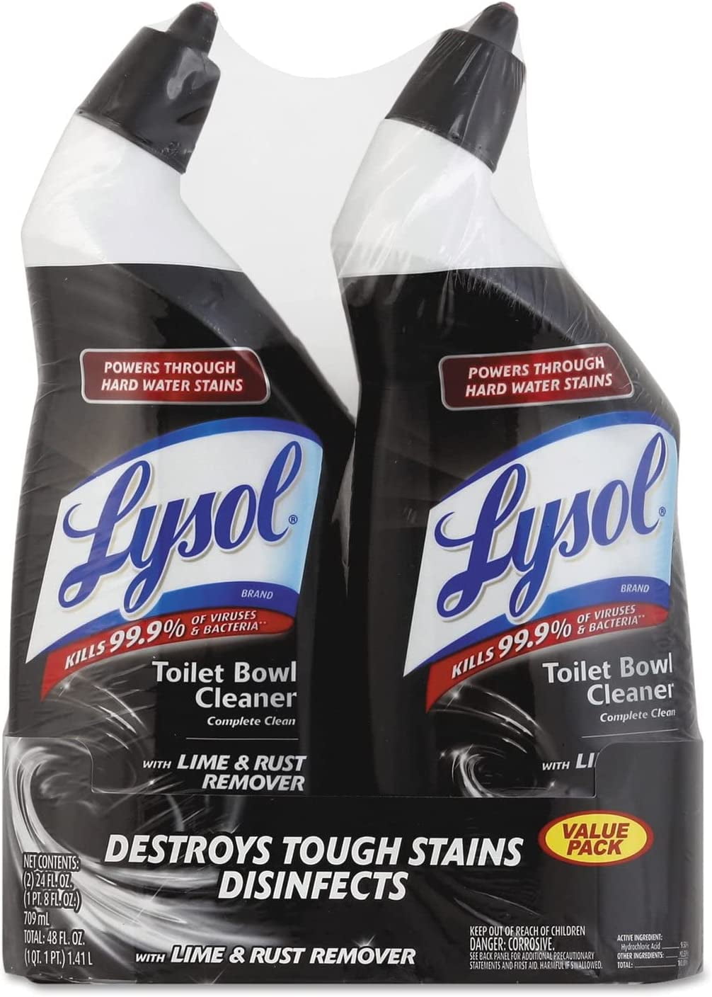 Lysol 89957PK Disinfectant Toilet Bowl Cleaner w/Lime/Rust Remover ...