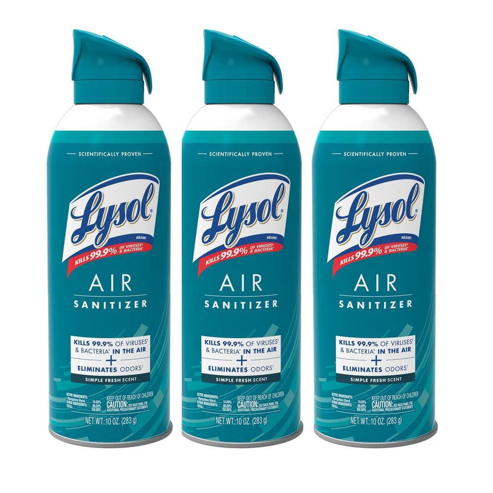 Lysol Air Sanitizer 10 oz. Simply Fresh Odor Eliminator (3-Pack ...
