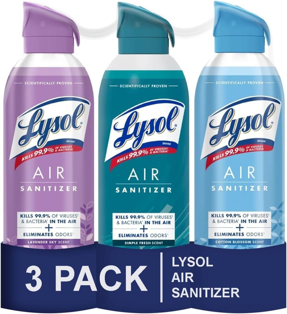 Lysol Air Sanitizer Spray, For Air Sanitization and Odor Elimination ...