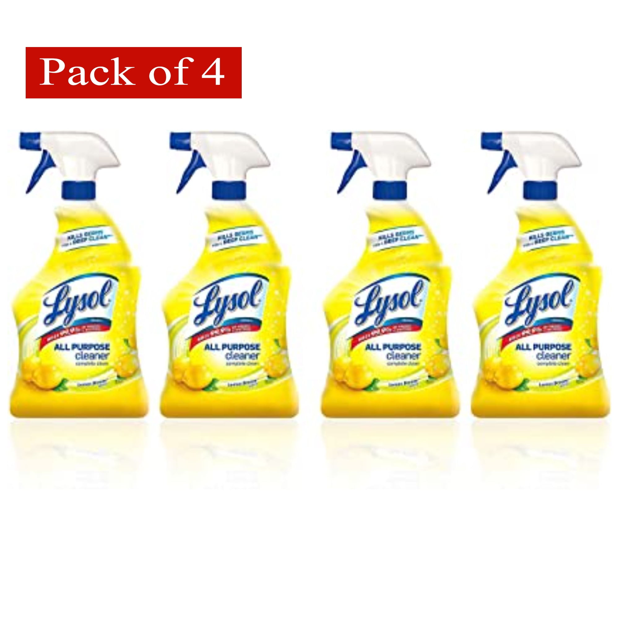 Lysol All Purpose Cleaner, Lemon Breeze, 32 oz - Pack of 4 - Walmart.com