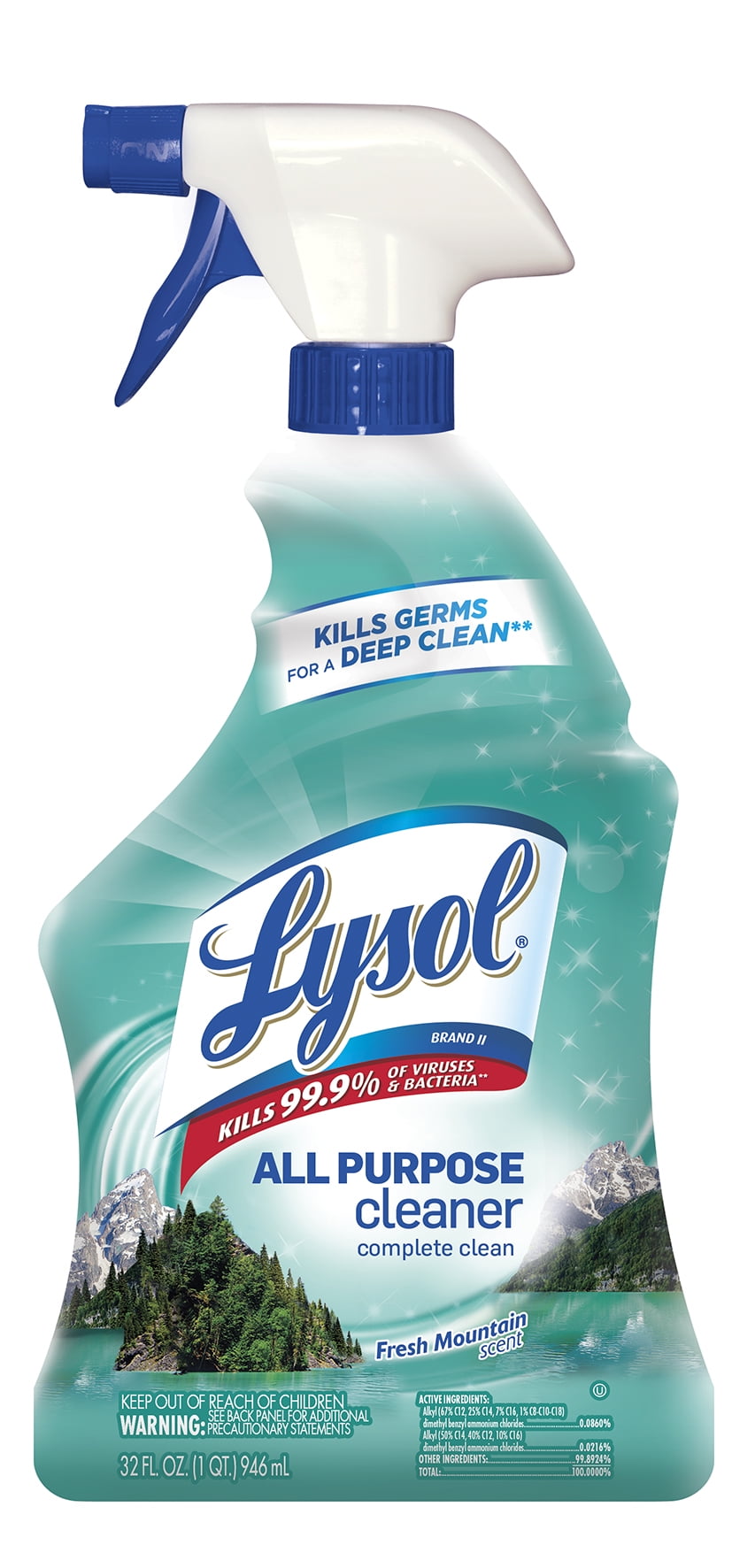 Lysol All Purpose Cleaner Spray, Fresh Mountain, 32oz - Walmart.com