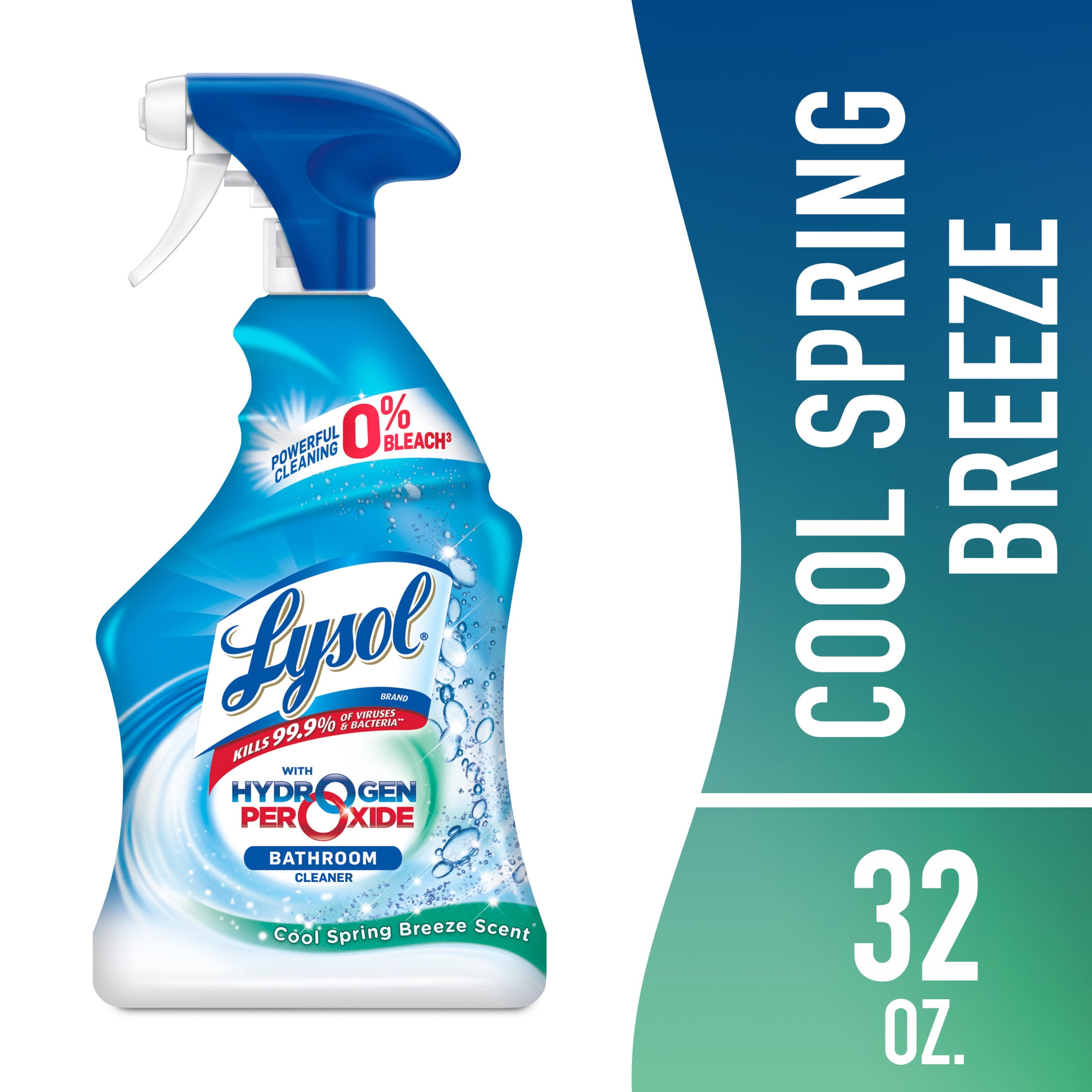 Lysol Bathroom Cleaner Spray, Bleach Free, Spring Breeze Scent, 32 fl ...