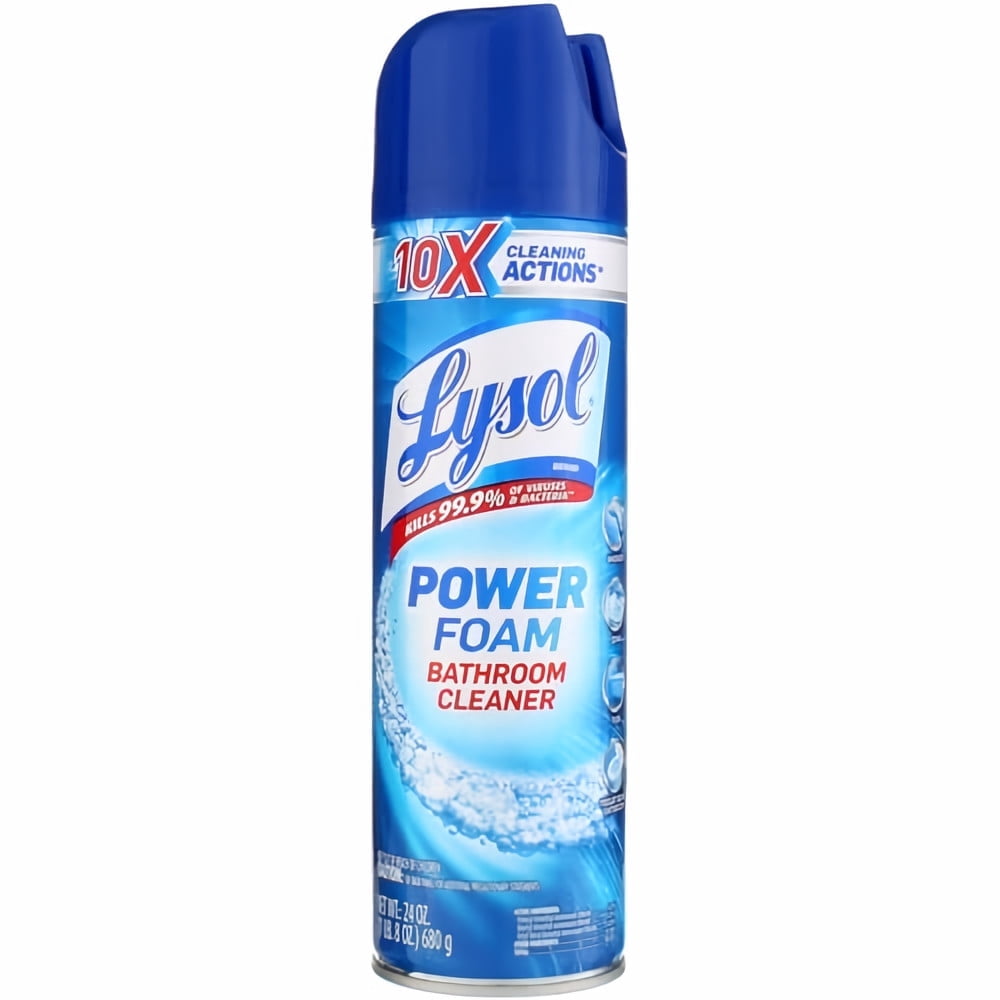 Lysol Brand 24 oz. Aerosol Spray Power Foam Bathroom Cleaner (Pack of 2 ...