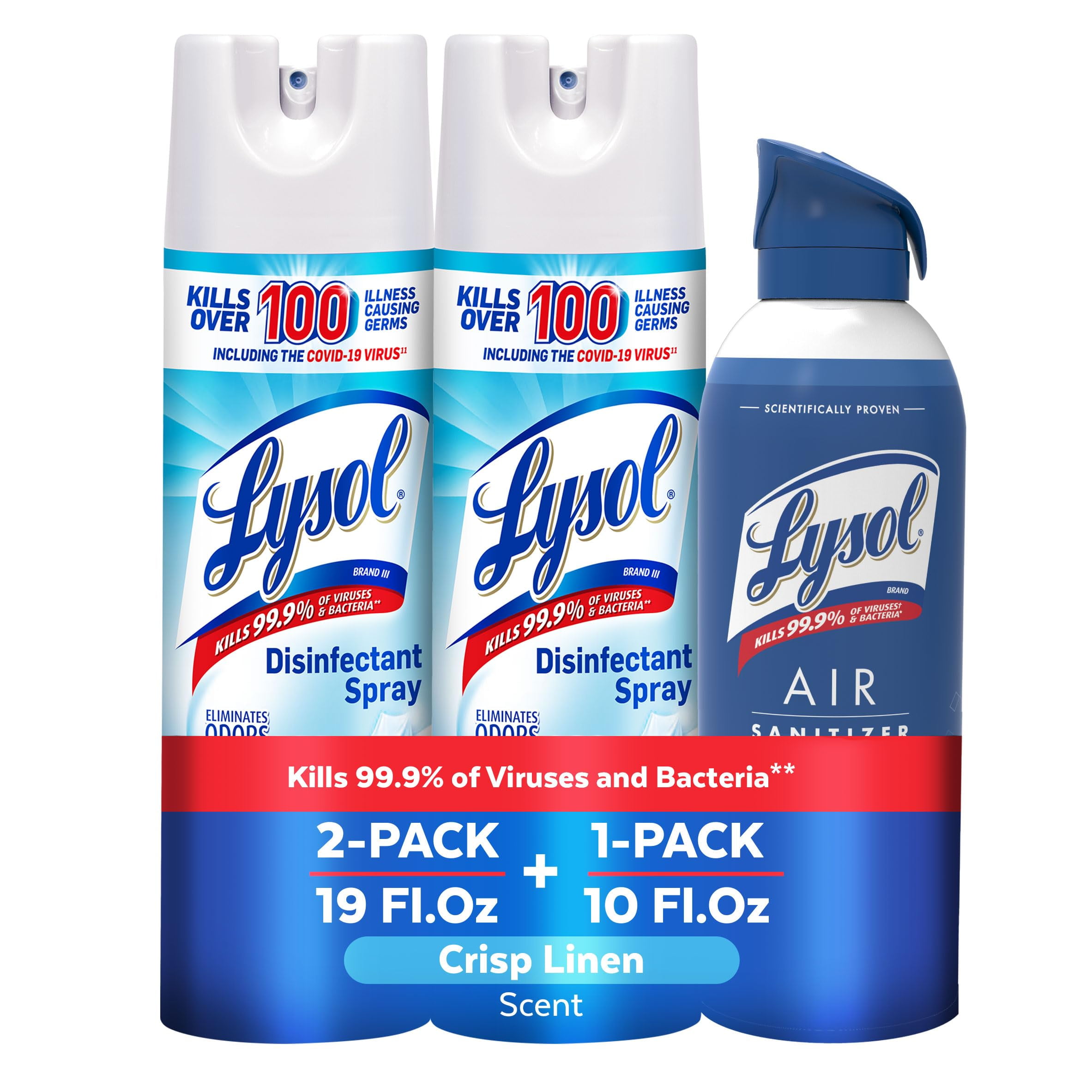 Lysol Bundle containing x2 Lysol Disinfectant Spray for Hard and Soft ...