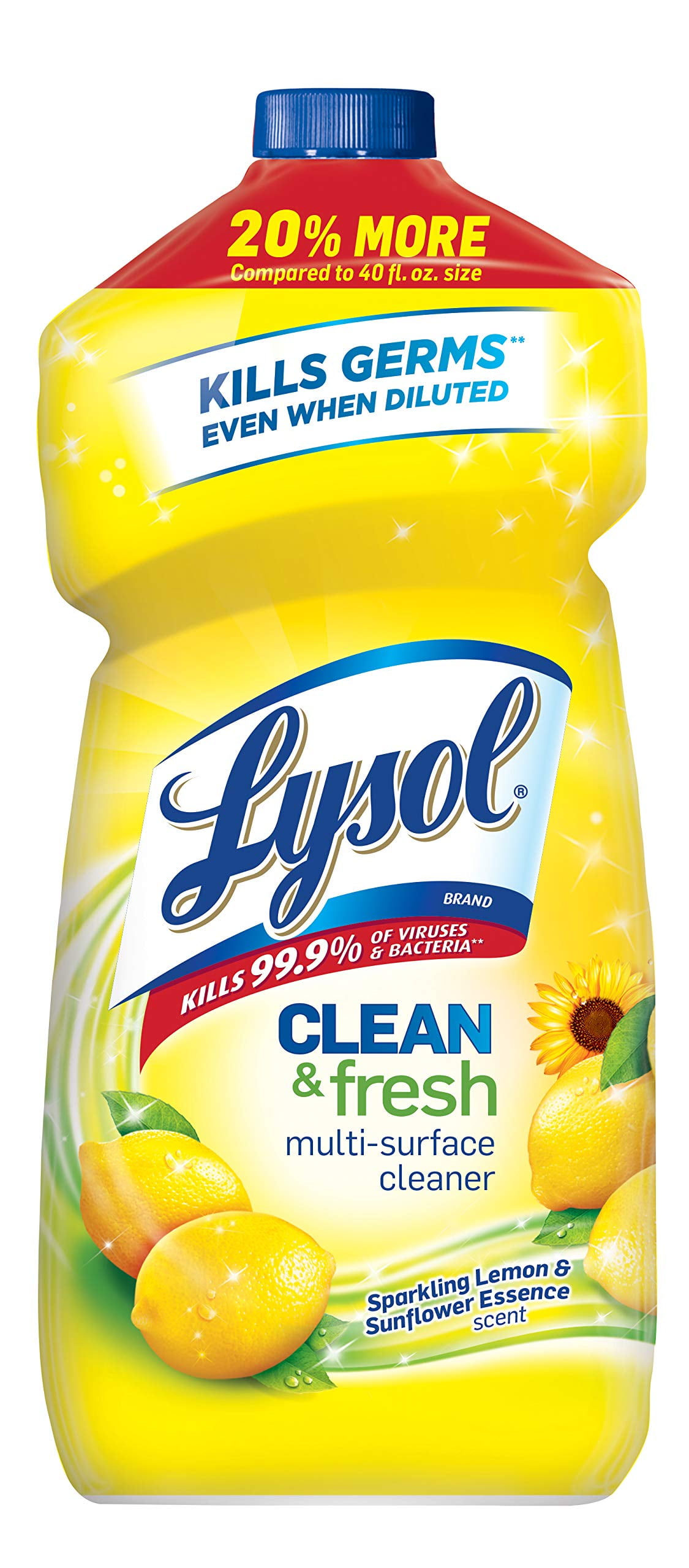 Lysol Clean And Fresh Multi-Surface Cleaner, Lemon Sunflower Scent, 48 ...