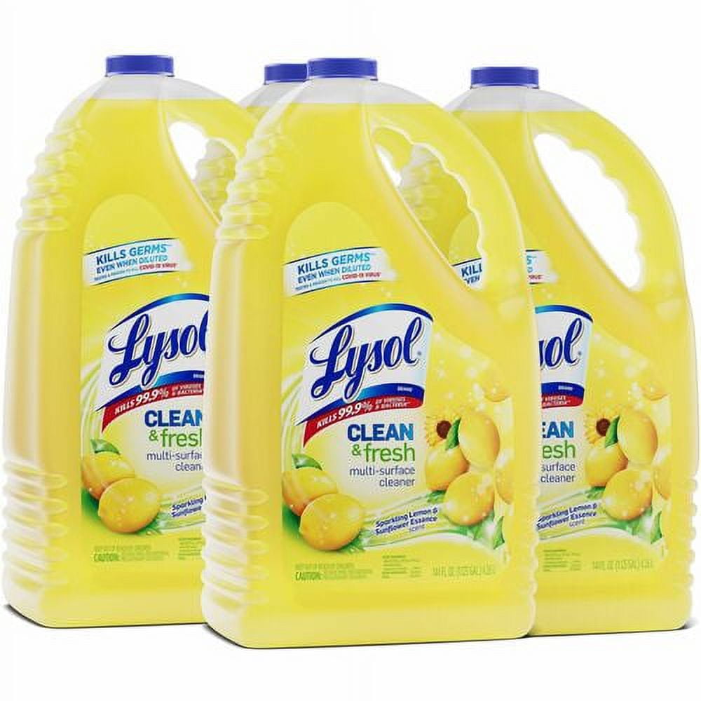 Lysol Clean/Fresh Lemon Cleaner - Liquid - 144 fl oz (4.5 quart ...