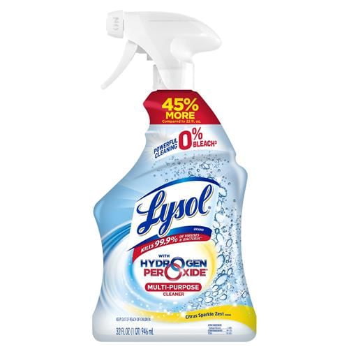 Lysol Cleaner Hydrogen Peroxide Multi-Purpose Cleaner Spray, Citrus, 32 ...