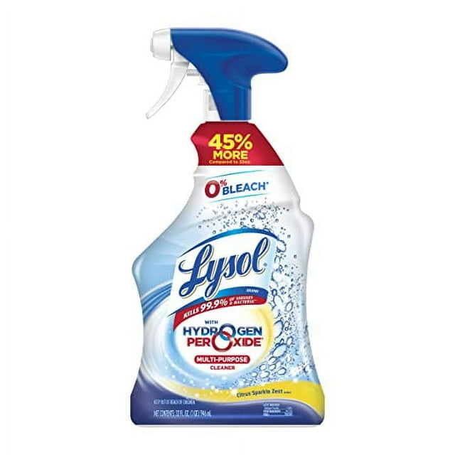 Lysol Disinfectant Multi-Purpose Cleaner Spray, Citrus Sparkle Zest, Hydrogen Peroxide Formula ...