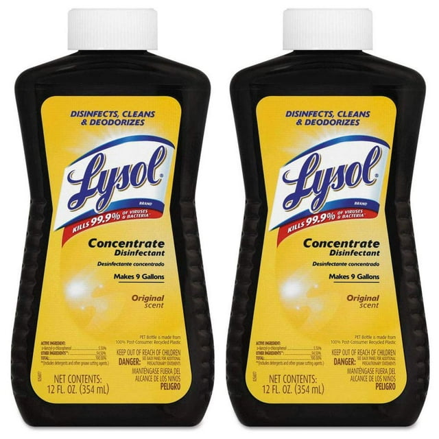 Lysol Concentrate All Purpose Cleaner Disinfectant, 12 Ounce (Pack of 2 ...