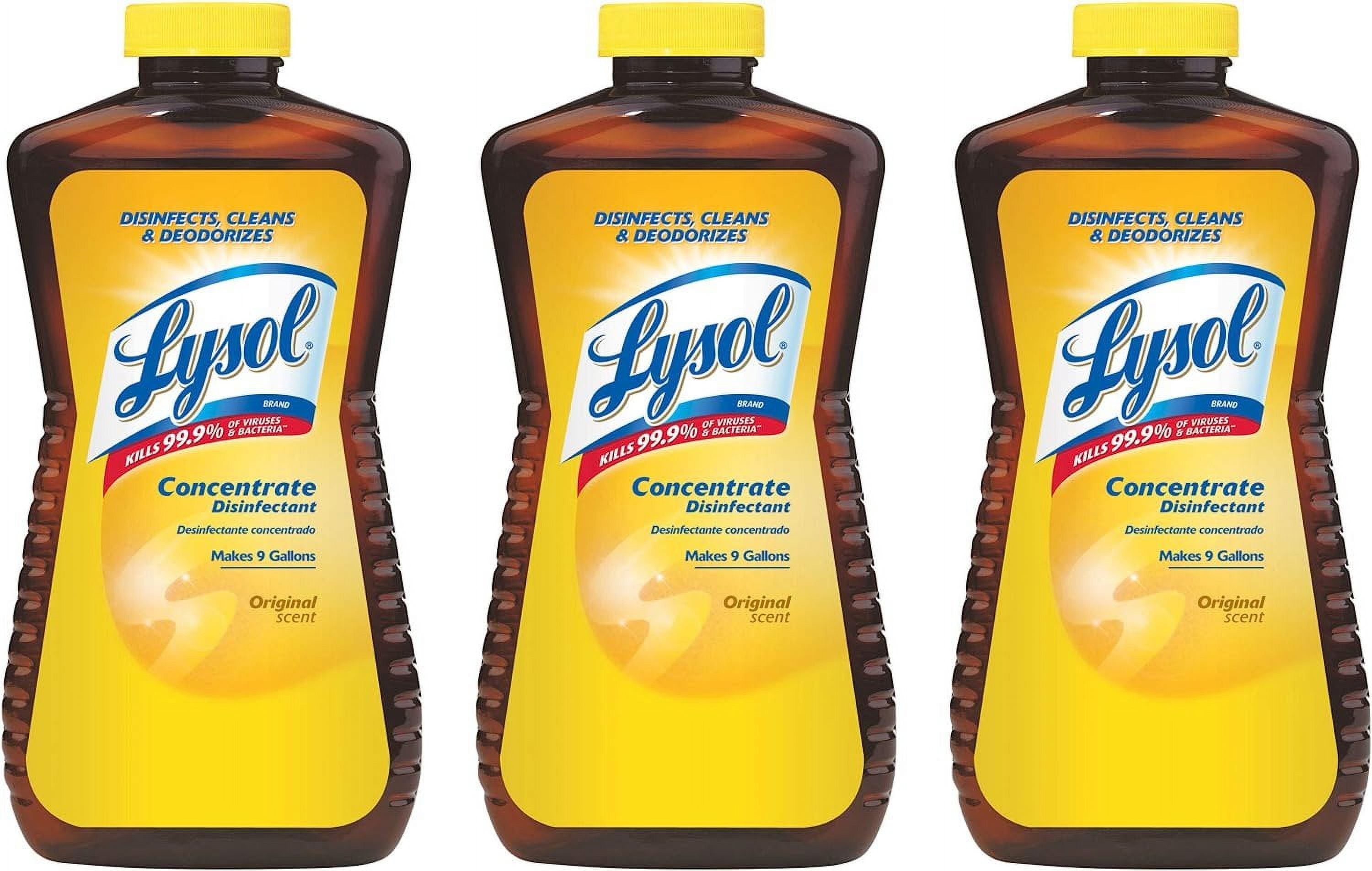 Lysol Concentrate Disinfectant Cleaner, 12 Ounce, Makes 9 Gallons, Pack ...