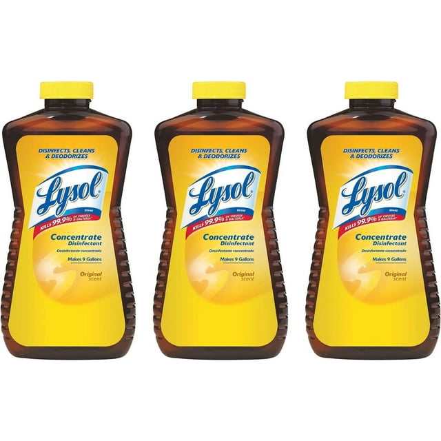 Lysol Concentrate Disinfectant Cleaner, 12 Ounce, Makes 9 Gallons, Pack ...