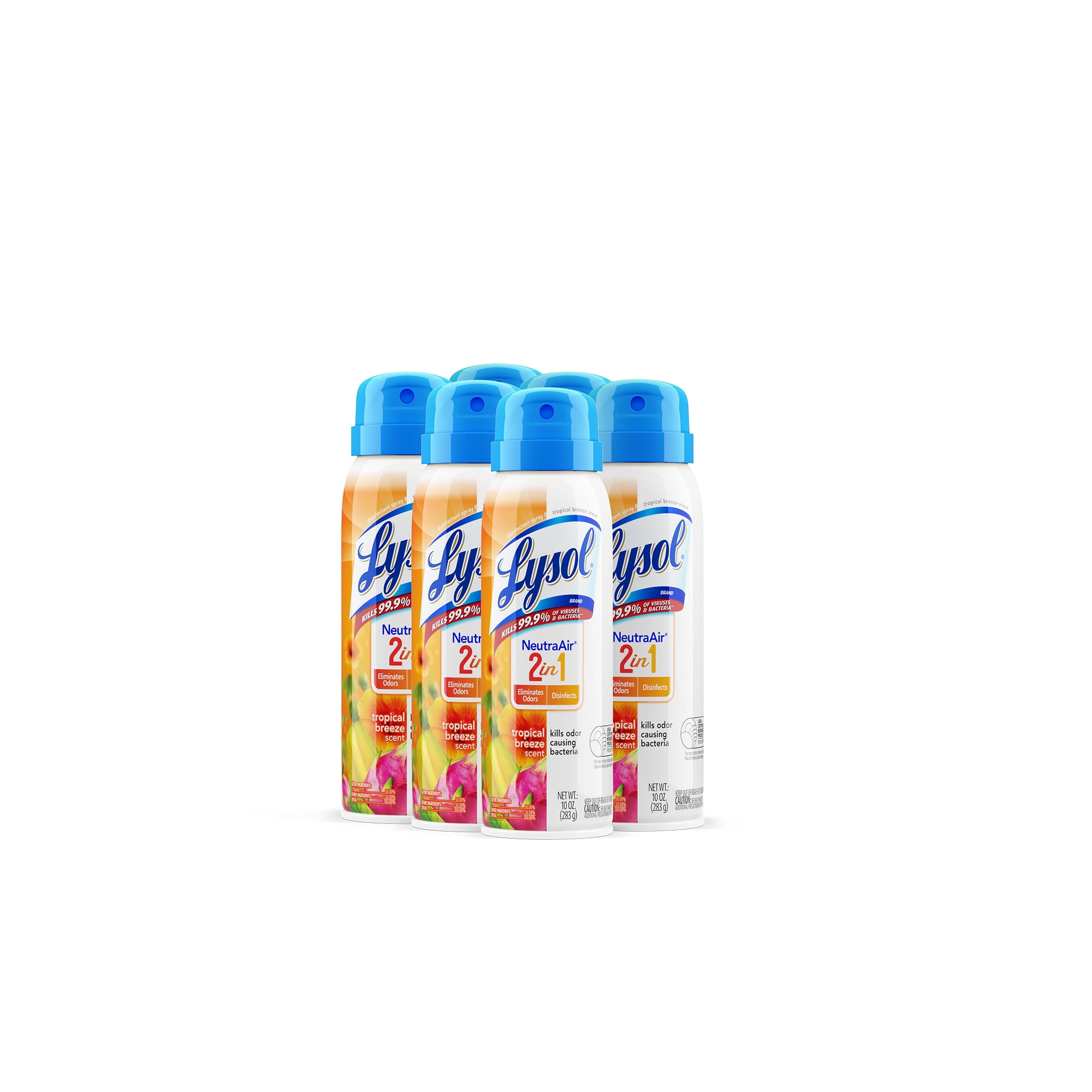 Lysol® Disinfectant Spray, 10 Oz, Tropical Breeze, Case Of 6 Bottles ...