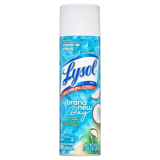 Lysol Disinfectant Spray, Brand New Day Coconut Water & Sea Minerals ...