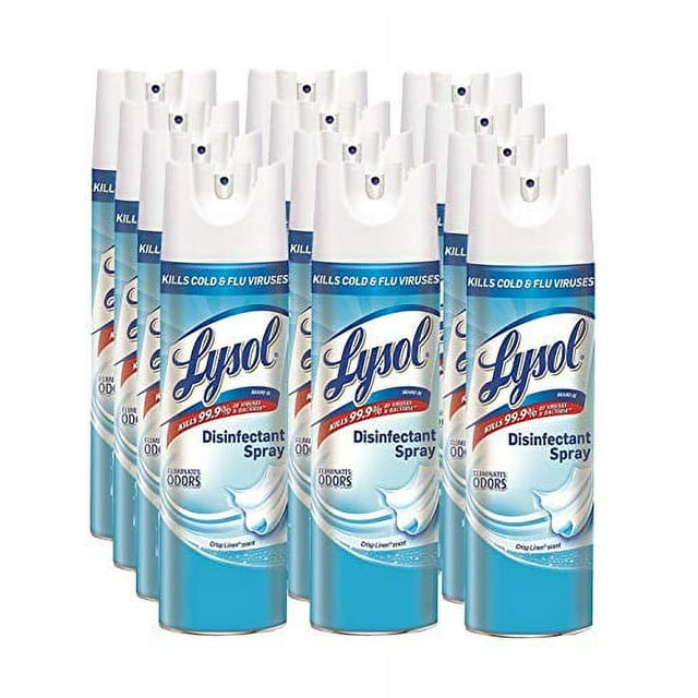 Lysol Disinfectant Spray, Crisp Linen, 228oz (12X19oz) - Walmart.com
