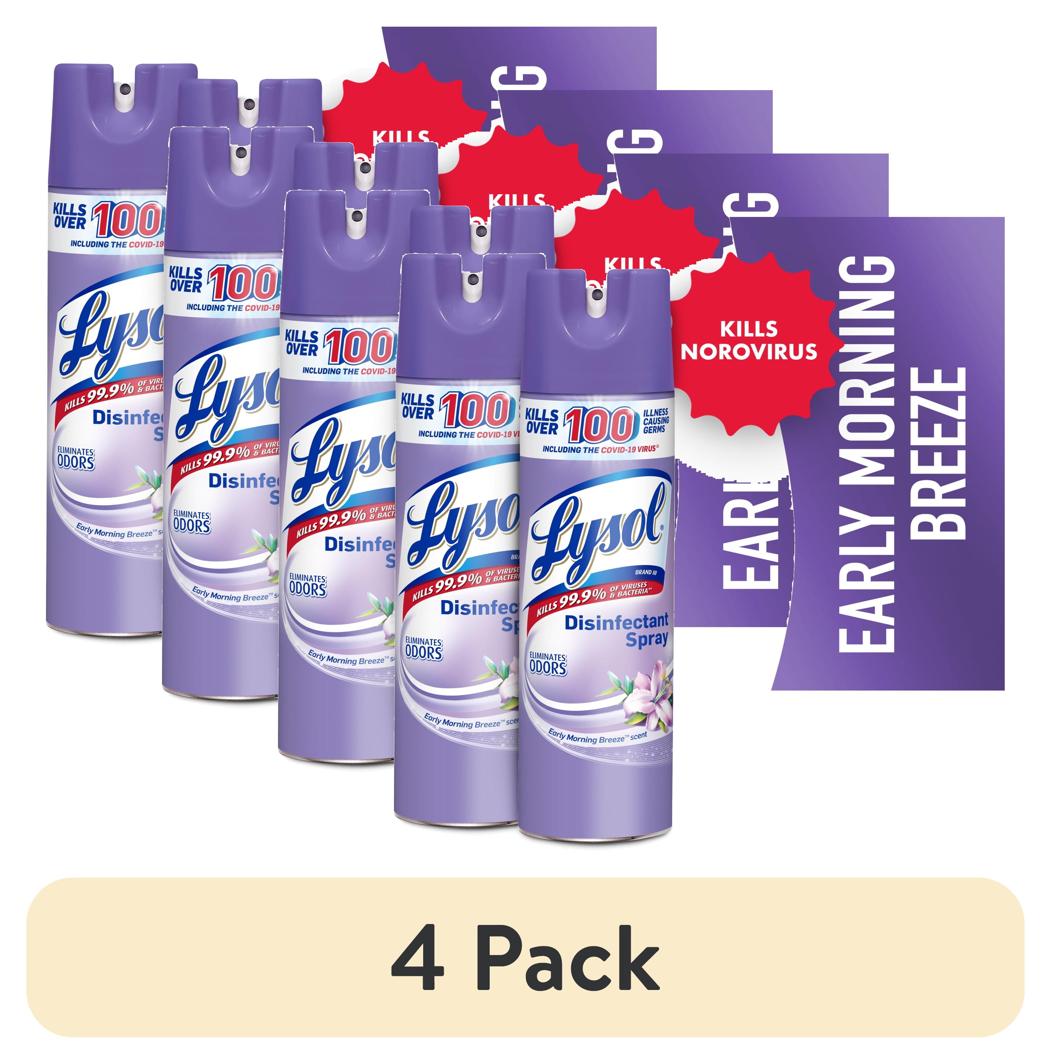 (4 pack) Lysol Disinfectant Spray, Sanitizing and Antibacterial Spray ...