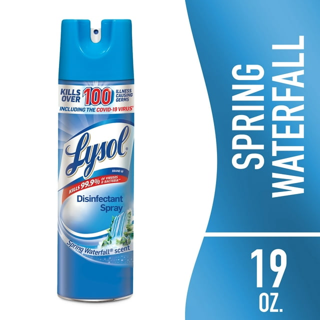 Lysol, Disinfectant Spray, Spring Waterfall, 19 oz, Eliminates Odors ...