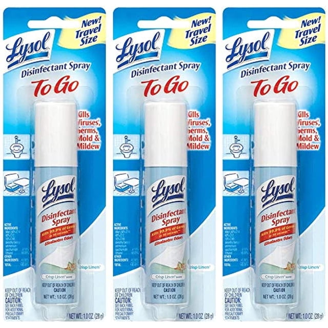 Lysol Disinfectant Spray, Travel-Size, Kills 99.9% Bacteria, Crisp ...