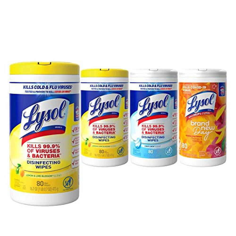 Lysol Disinfectant Wipes Bundle, Multi-Surface Antibacterial Cleaning ...