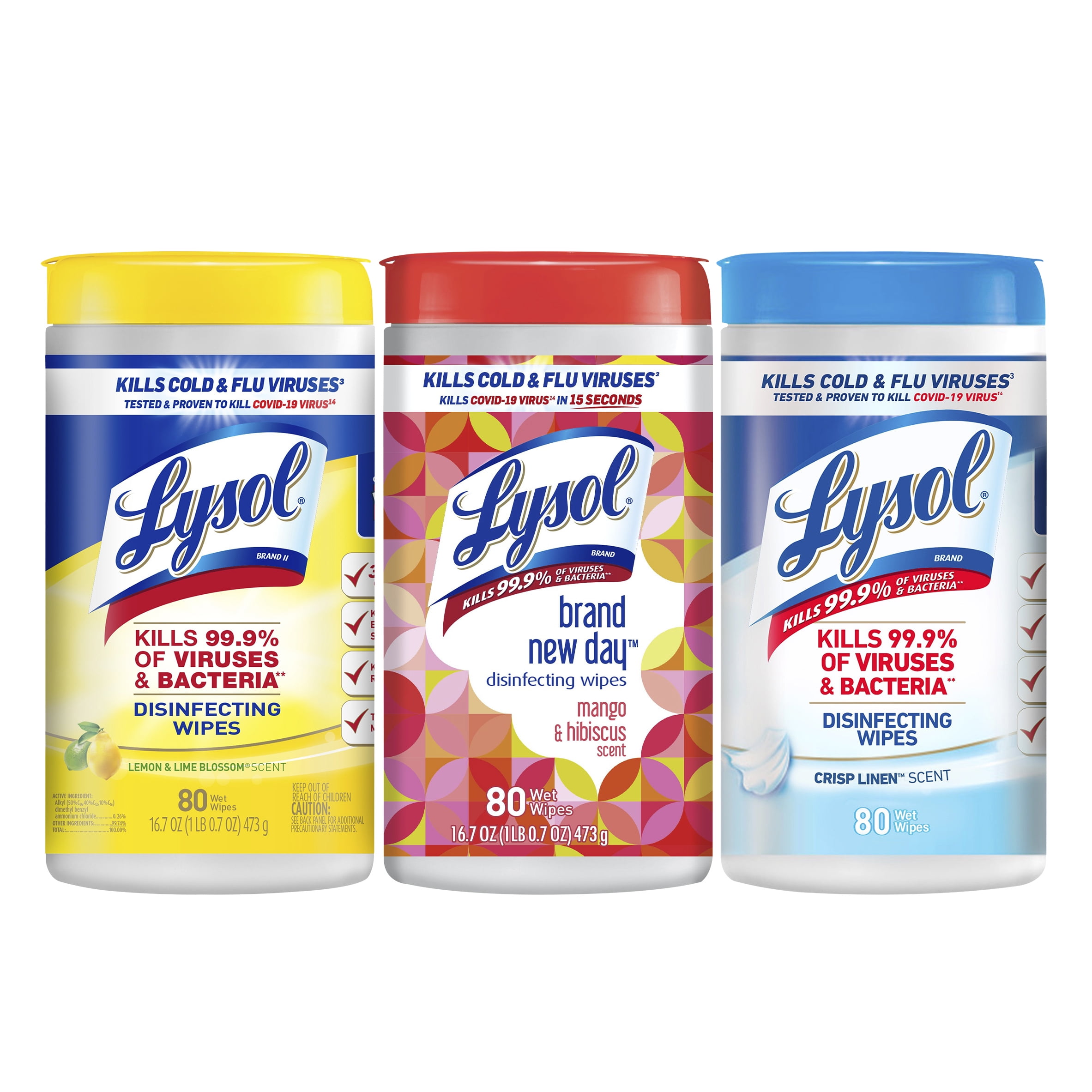Lysol Disinfectant Wipes Bundle, Multi-Surface Antibacterial Cleaning Wipes, For Disinfecting ...