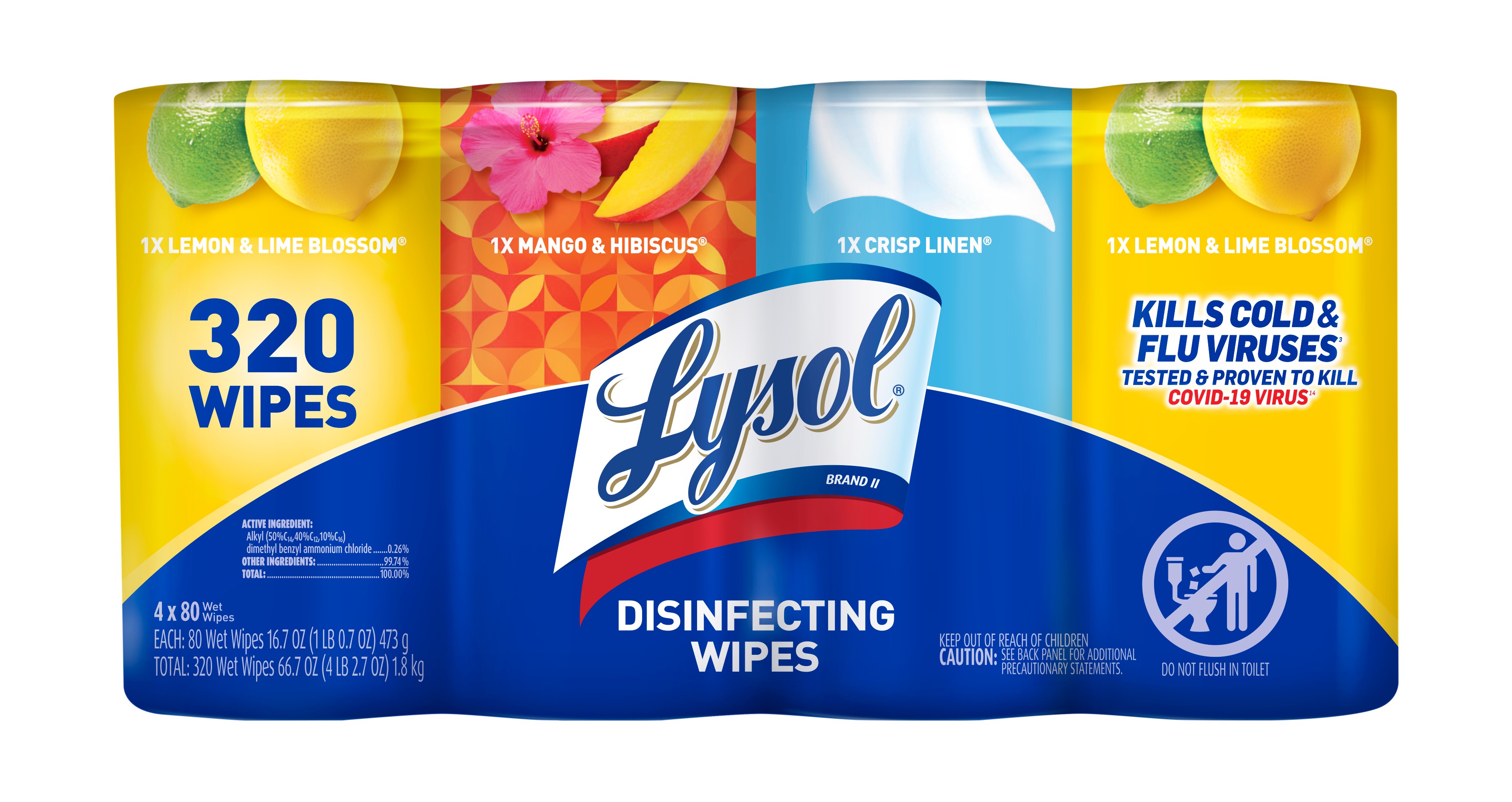 Clorox Scentiva Disinfectant Wipes, Fresh Pacific Breeze & Coconut, 140 ...