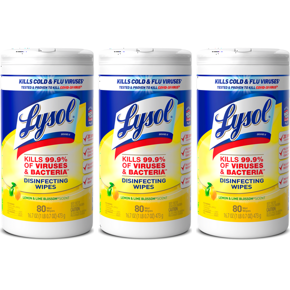Lysol Disinfectant Wipes, Multi-Surface Antibacterial Cleaning Wipes, For Disinfecting and ...