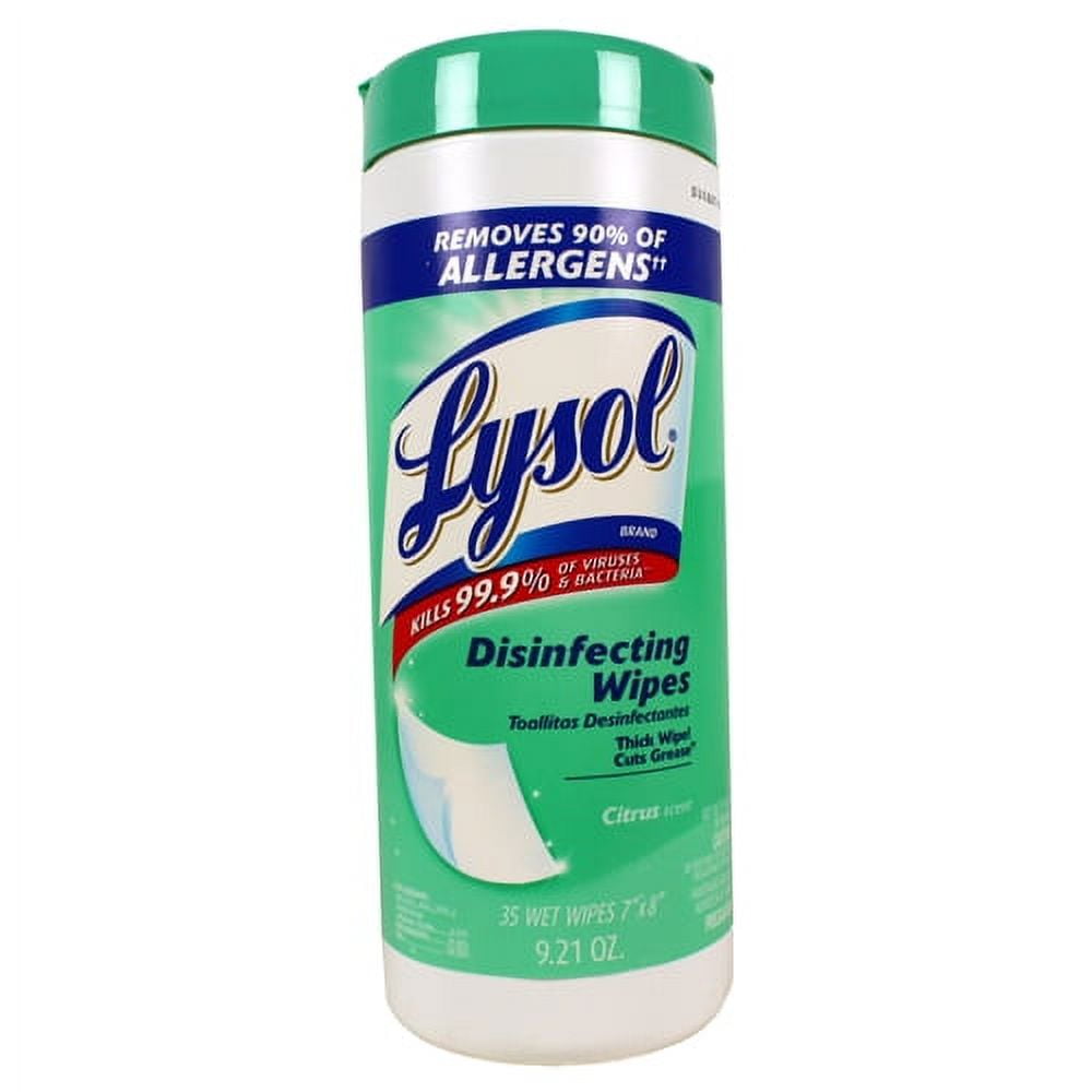 Lysol Disinfecting Wipes, Citrus - 9.21 oz - 35 wipes (Pack of 3 ...
