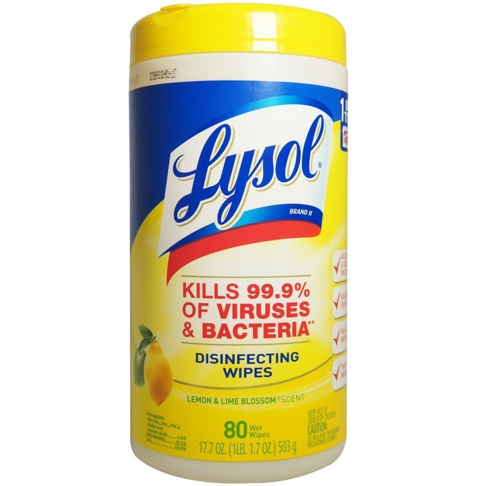 Lysol Disinfecting Wipes, Lemon & Lime Blossom, 80ct - Walmart.com