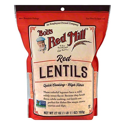 2 Pack - Bob's Red Mill Red Lentils, 27 oz - Walmart.com