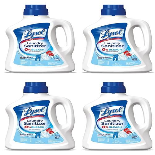 Lysol Laundry Uqccd Sanitizer Additive, Crisp Linen, 90 Ounce (4 Pack ...