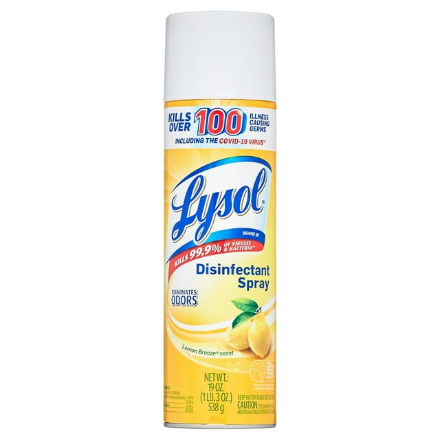 Lysol Lysol Disinfectant Spray, Lemon Breeze, 19oz ( 4 Packs ...