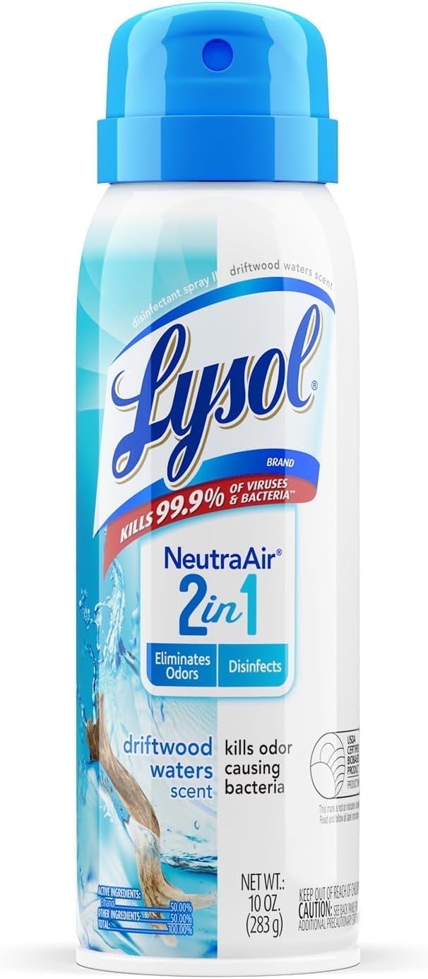 Lysol Neutra Air 2 in 1, Disinfectant Spray, Eliminates Odor, Driftwood ...