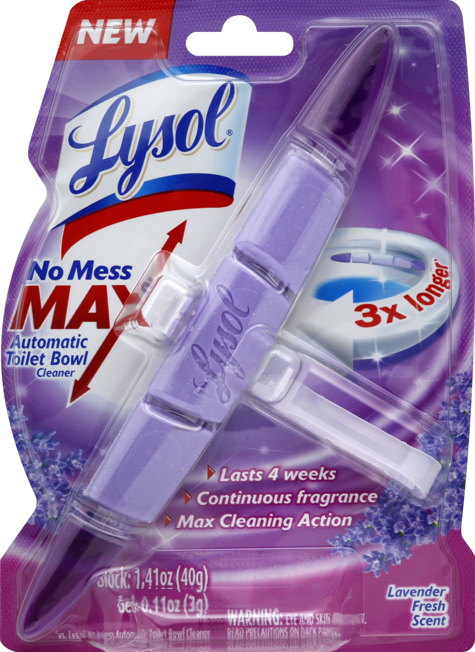 Lysol No Mess Max, Automatic Toilet Bowl Cleaner, Lavender Fields Scent ...