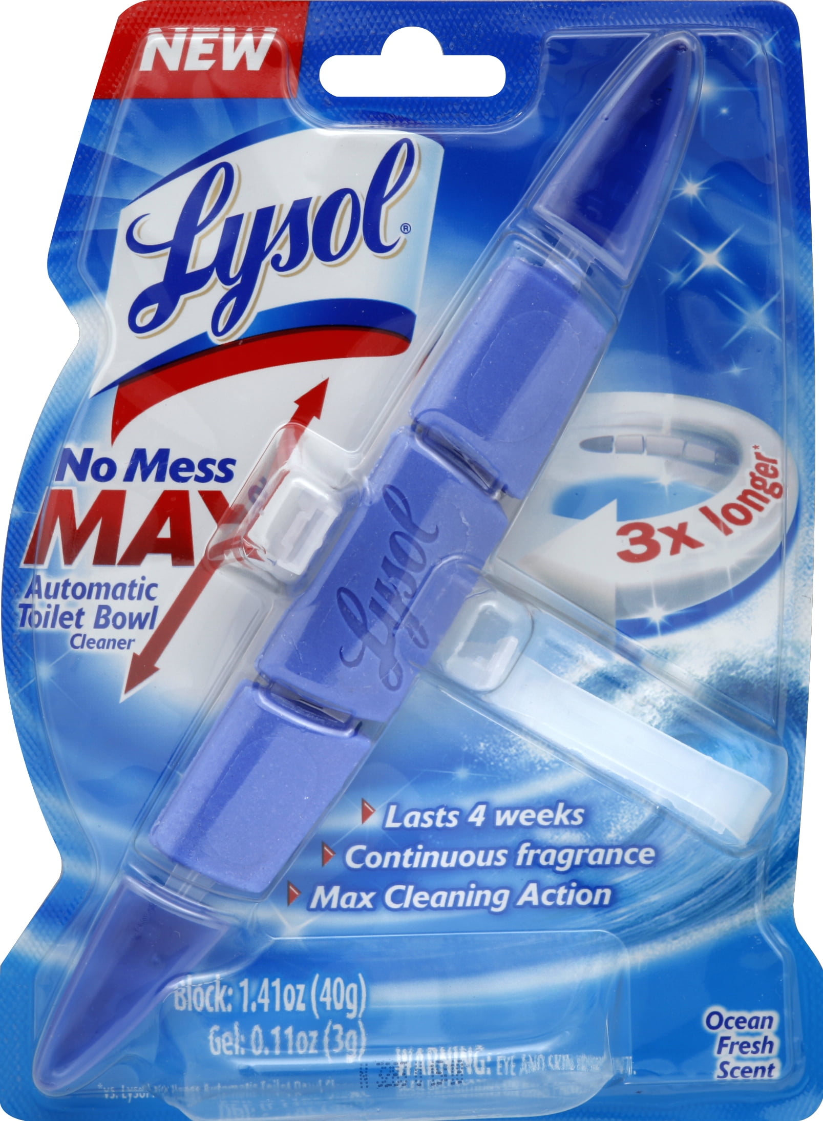 Lysol No Mess Max, Automatic Toilet Bowl Cleaner, Ocean Fresh Scent, 1 ...